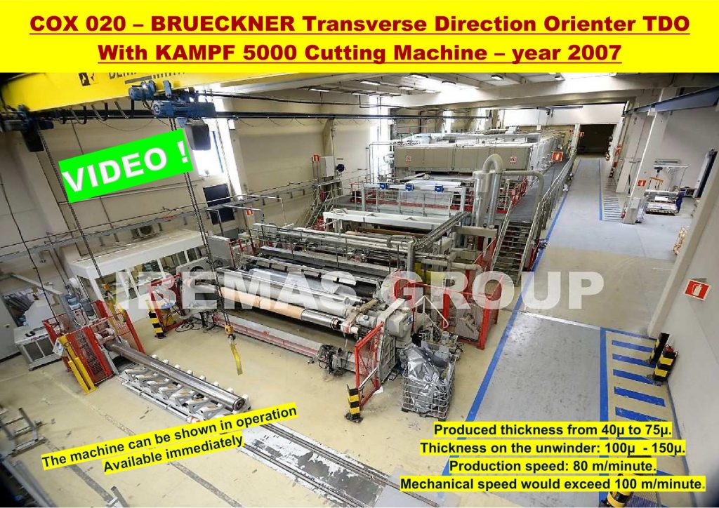 BOPP / BOPET / BOPA lines for sale – Ibemasgroup